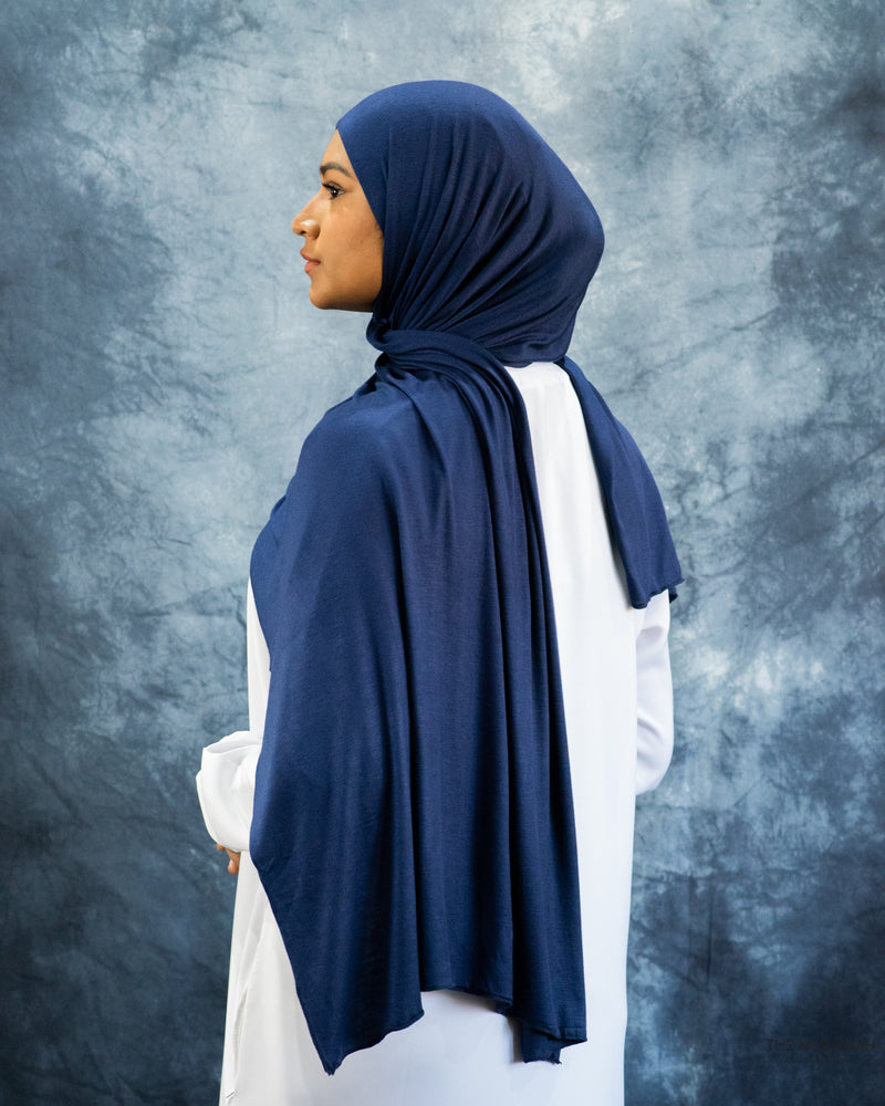 Jersey Hijab - Navy Blue